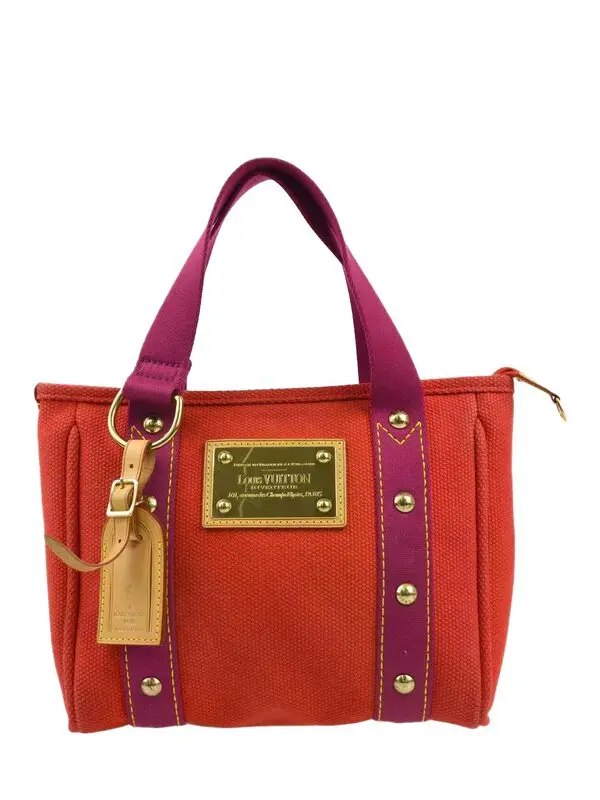 LOUIS VUITTON 2005 Antigua Cabas Pm Tote Bag - Red