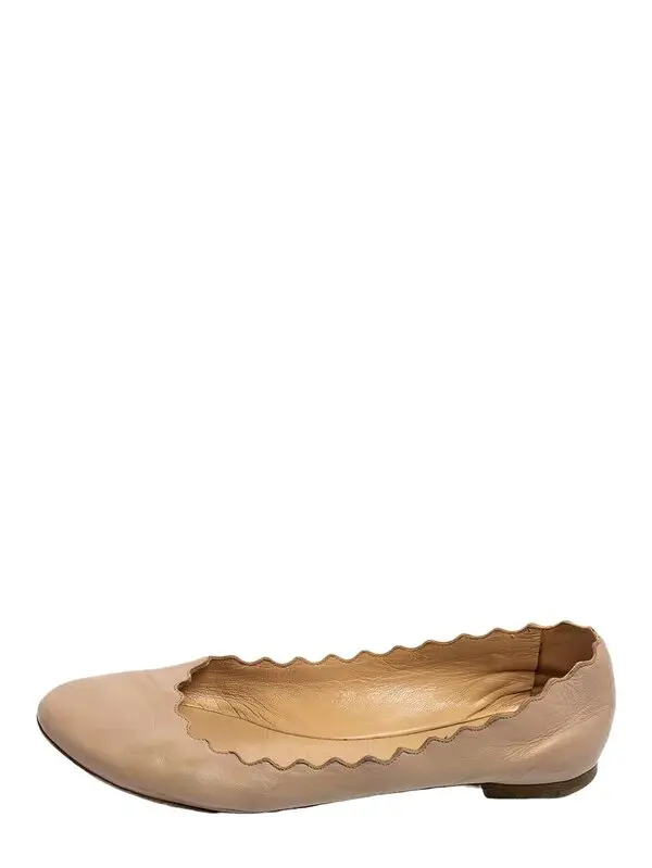 Chloé Lauren Scalloped-trim Ballet Flats - Pink