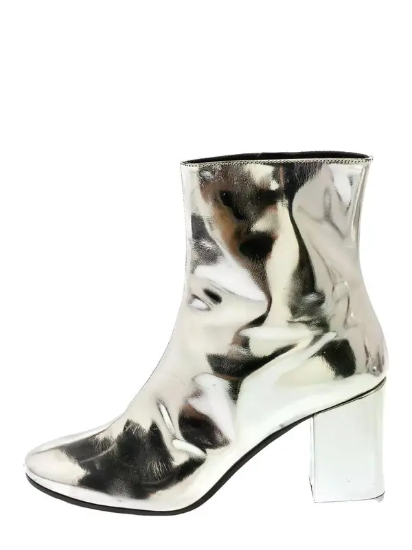 Balenciaga 80mm Talon Boots - Silver