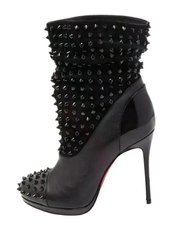 CHRISTIAN LOUBOUTIN 100mm Spike-studded Boots - Black