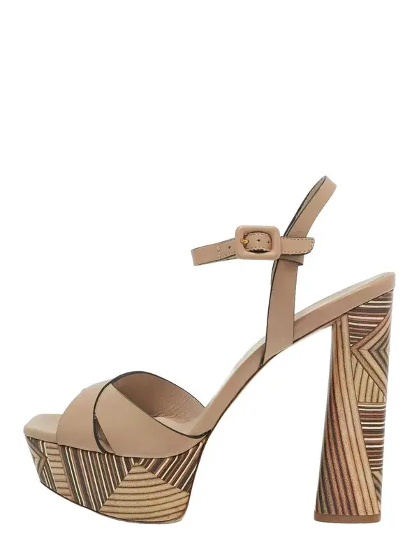 LE SILLA 145mm Strappy Platform Sandals - Neutrals
