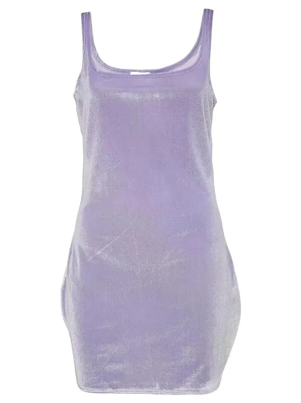 SUPER Stretch-velvet Mini Dress - Purple