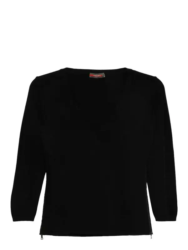 Prada V-neck Top - Black