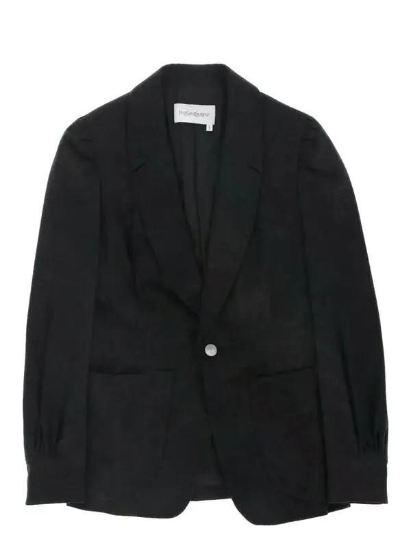 Saint Laurent Pre-owned 2000s Single-breasted Blazer - Grey