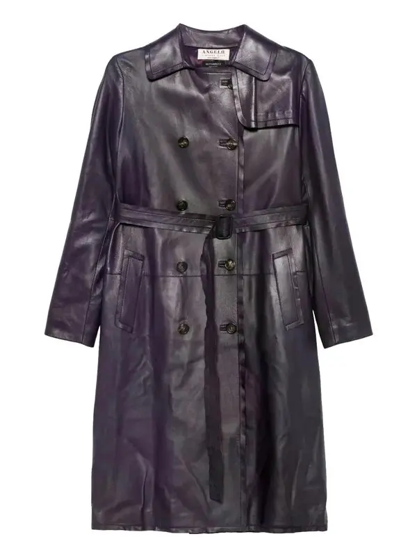 A.N.G.E.L.O. VINTAGE CULT 2010s Leather Coat - Purple