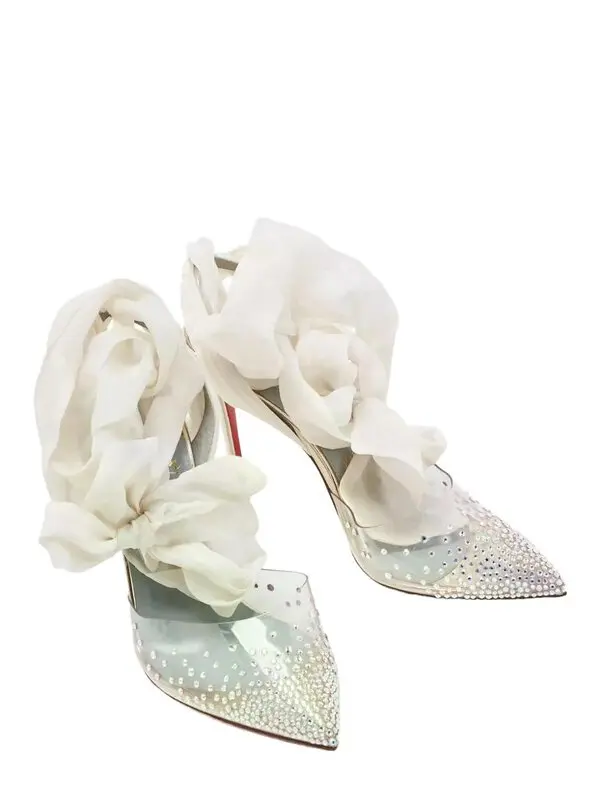 CHRISTIAN LOUBOUTIN 2024 110mm Spikaqueen Crystal-embellishment Pumps - White