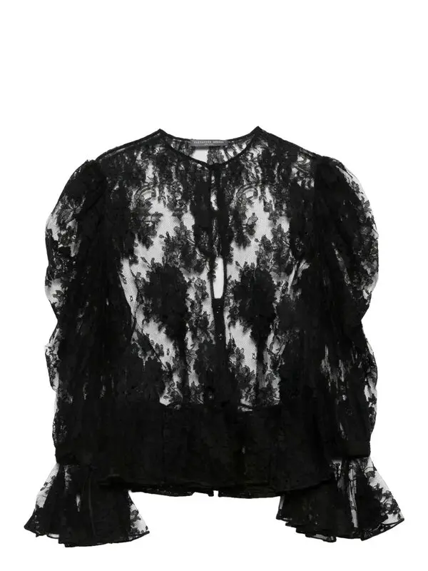 Alexander McQueen 2000s Lace Shirt - Black