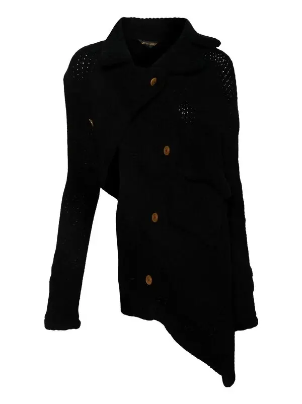 Comme Des Garçons 2002 Asymmetric Knitted Jacket - Black