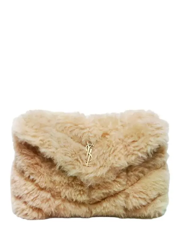 Saint Laurent Puffer Clutch Bag - Neutrals