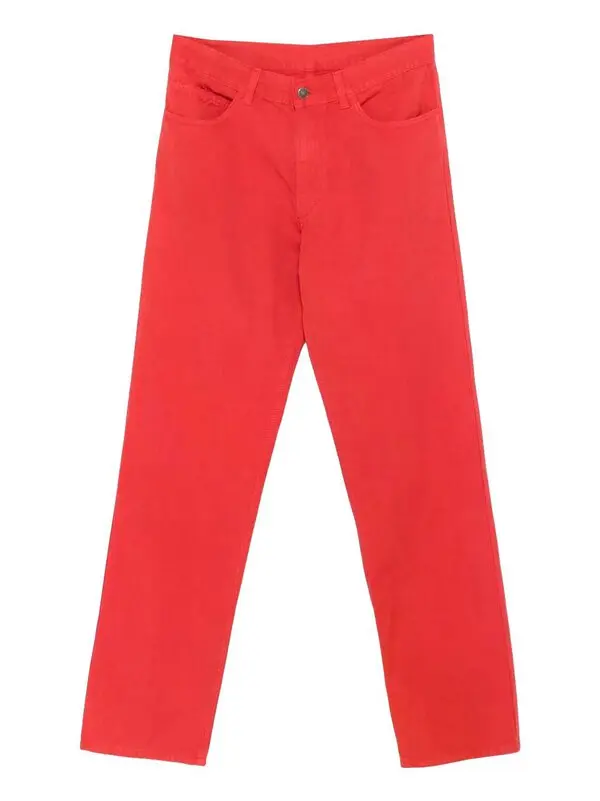 Loro Piana 2010s Cotton-linen Trousers - Red