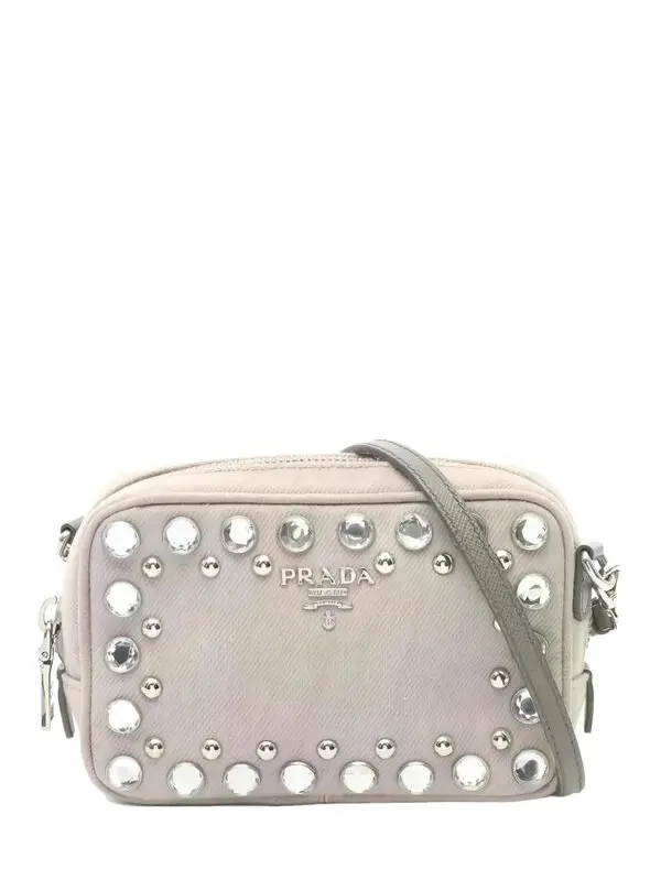 Prada 2000s Saffiano Leather Shoulder Bag - Grey