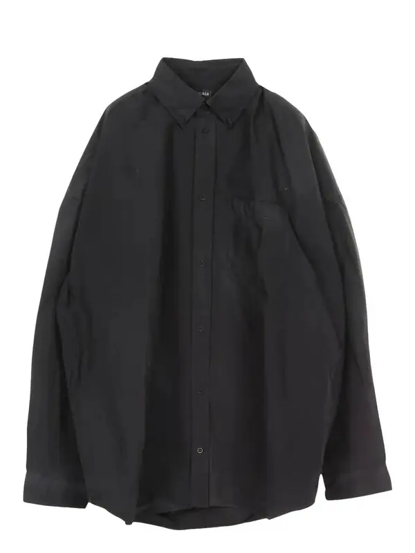Balenciaga Button-down Long-sleeved Shirt - Black