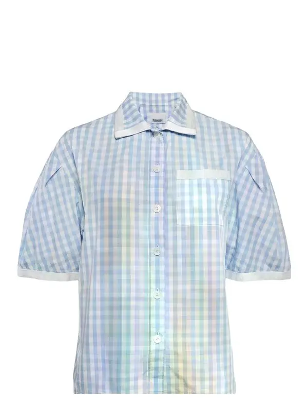 Burberry Check-print Shirt - Blue
