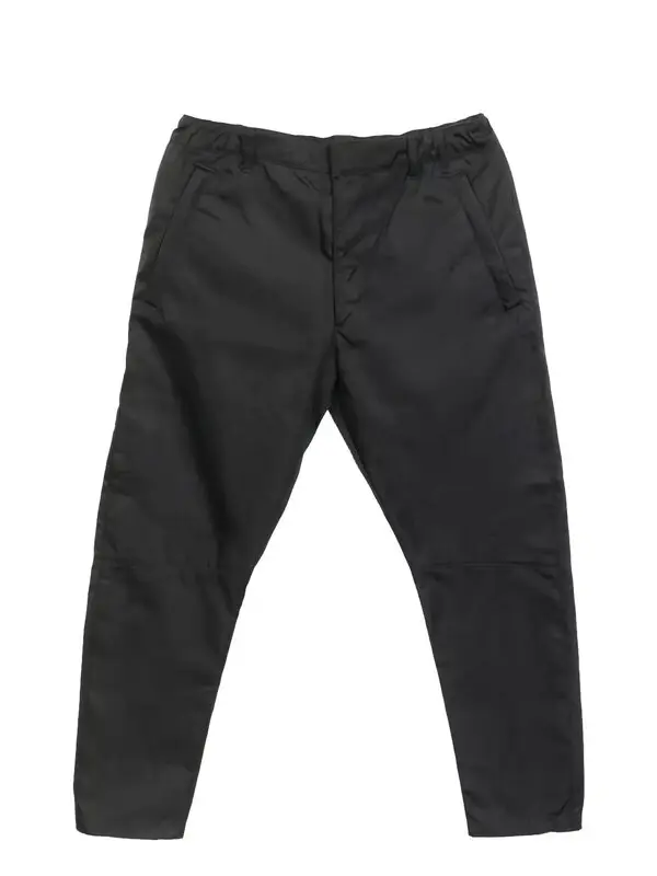 Prada 2010s Logo Plaque Trousers - Black