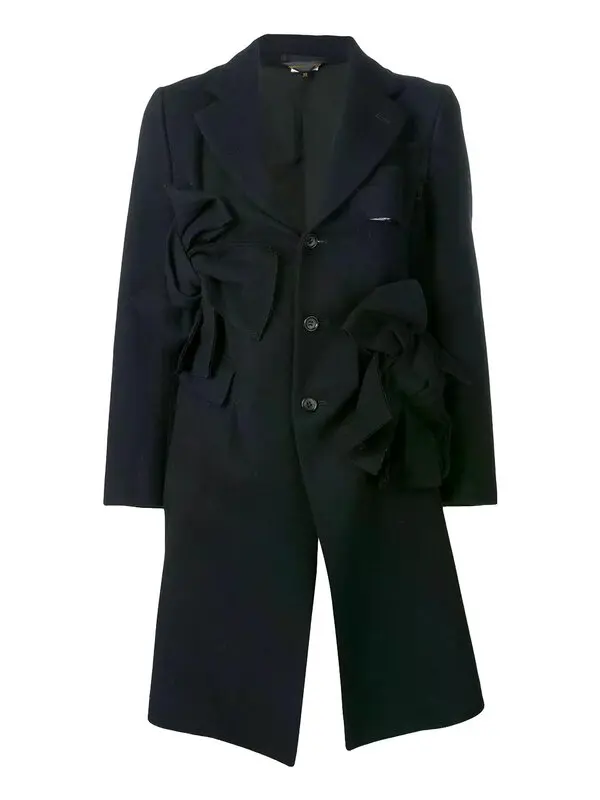 Comme Des Garçons Bow Detailed Coat - Blue