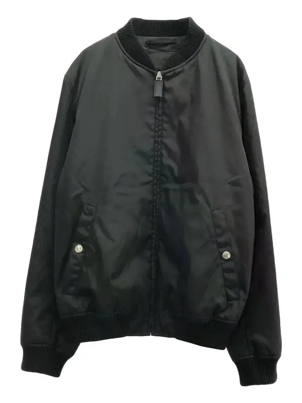 Prada 2010s Ribbed-trim Jacket - Black
