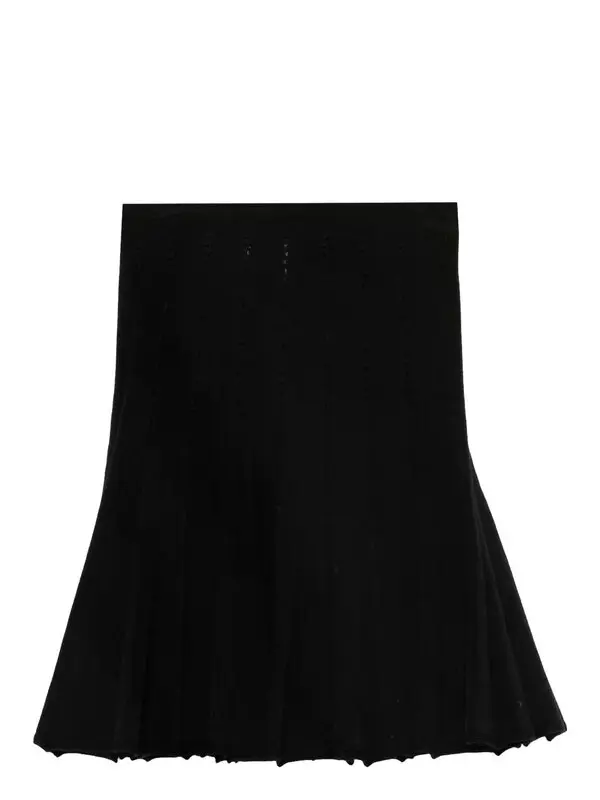 Alaïa 2000s Pleated Mini Skirt - Black