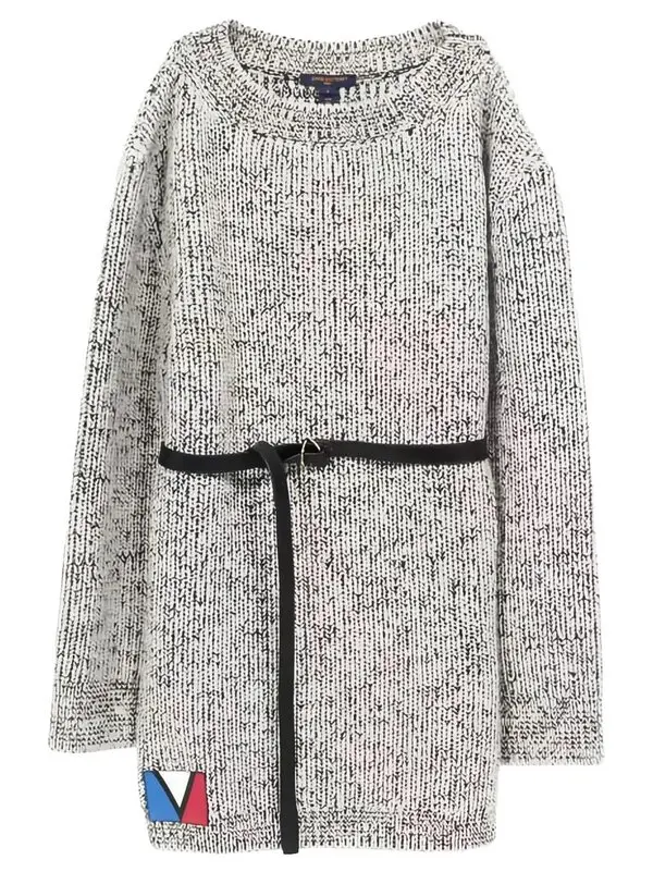 LOUIS VUITTON 2010s Knit Belted Mini Dress - Black