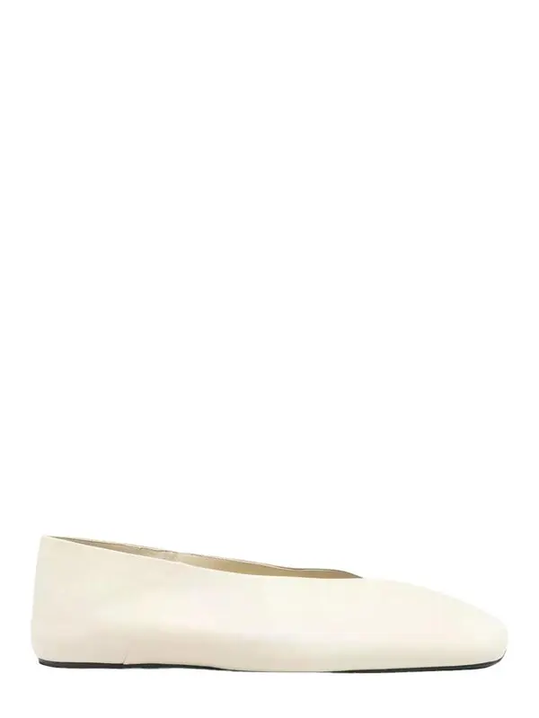 JIL SANDER Leather Ballerina Shoes - Neutrals
