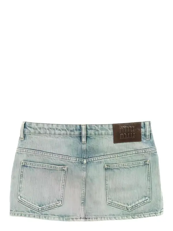 Miu Miu Denim Mini Skirt - Blue