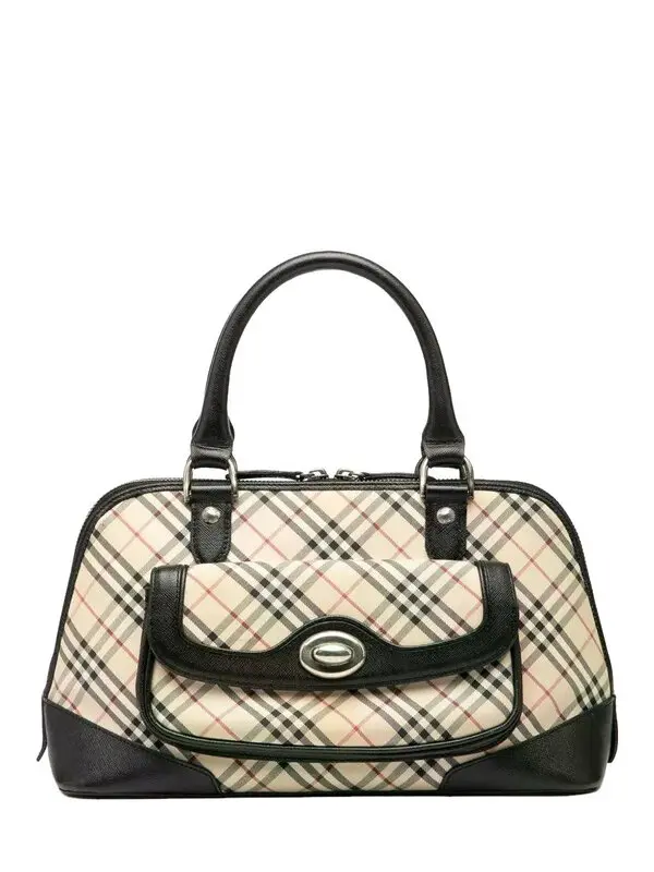 Burberry Nova Check Canvas Handbag - Brown