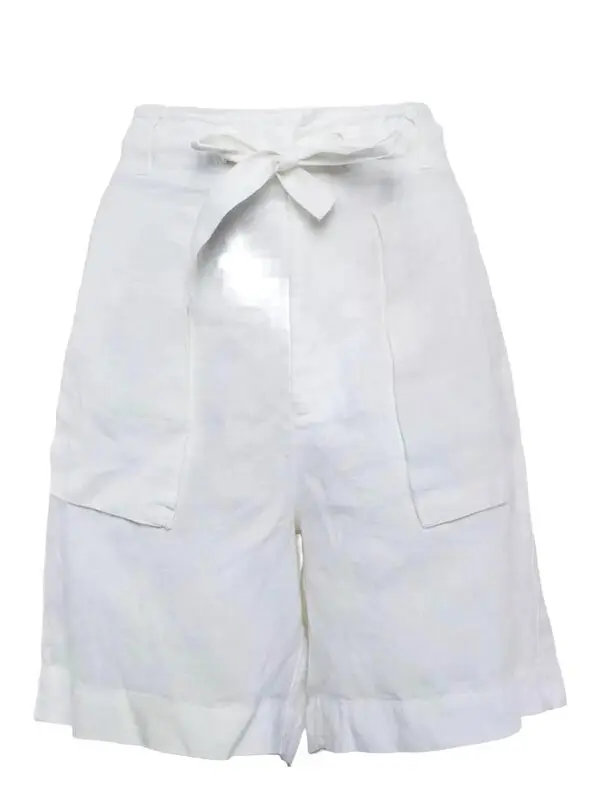 Polo Ralph Lauren Vintage Linen Tie-waist Shorts - White