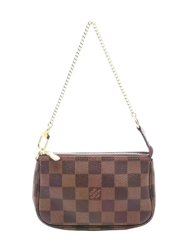 LOUIS VUITTON 2022 Damier Ebene Mini Chain Handbag - Brown