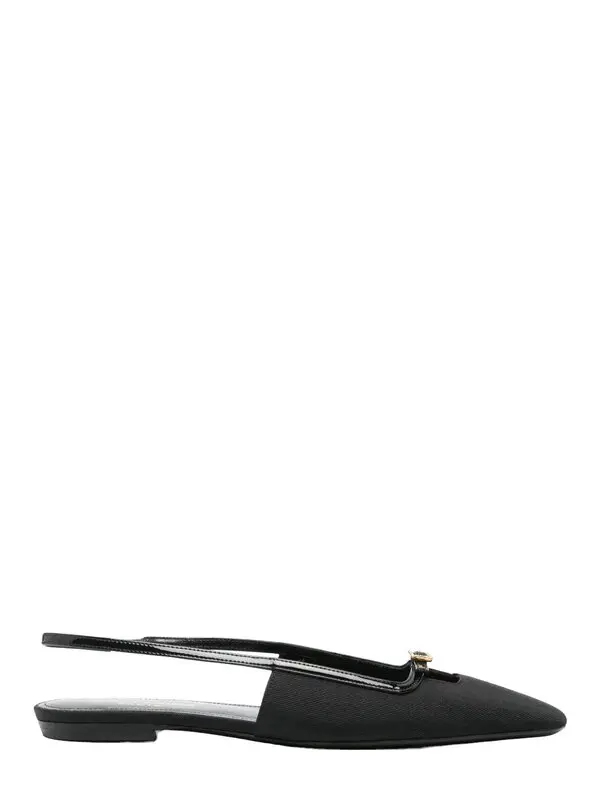 Saint Laurent Buckle-detail Slingback Mules - Black