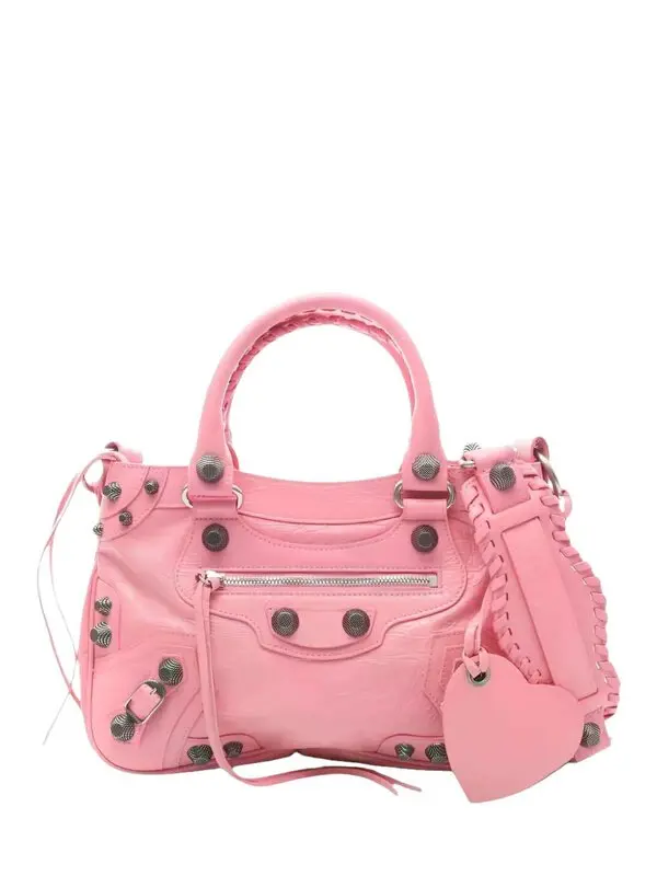 Balenciaga 2020s Studded Neo Cagole Tote Bag - Pink
