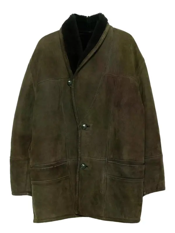 A.N.G.E.L.O. VINTAGE CULT 1980s Suede Coat - Green