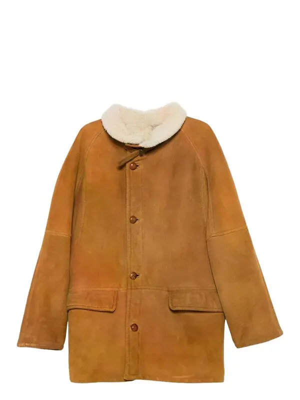 A.N.G.E.L.O. VINTAGE CULT 1980s Shearling-collar Coat - Brown