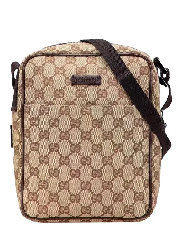 Gucci Gg Canvas Crossbody Bag - Brown