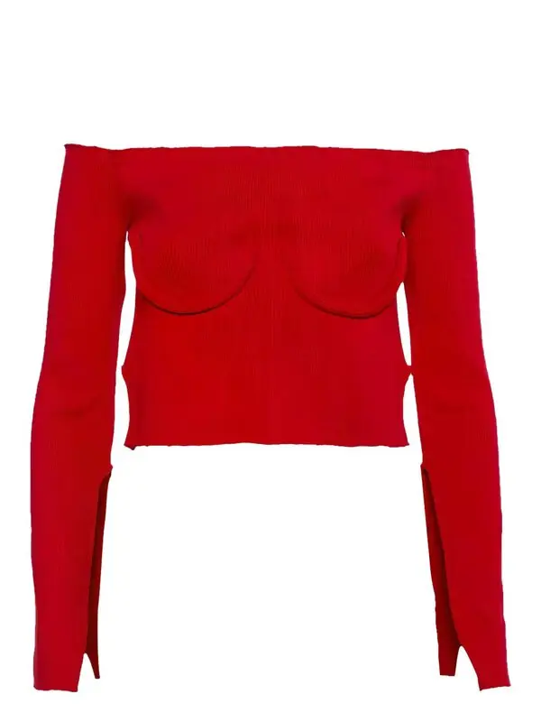 Orseund Iris Underwire Ribbed Top - Red