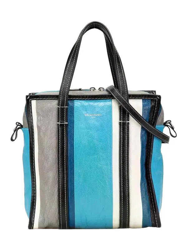 Balenciaga Lambskin Bazar Shopper Satchel - Blue