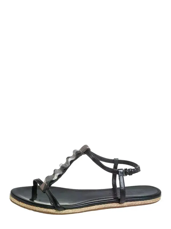 Burberry Westerdale Espadrille Sandals - Black