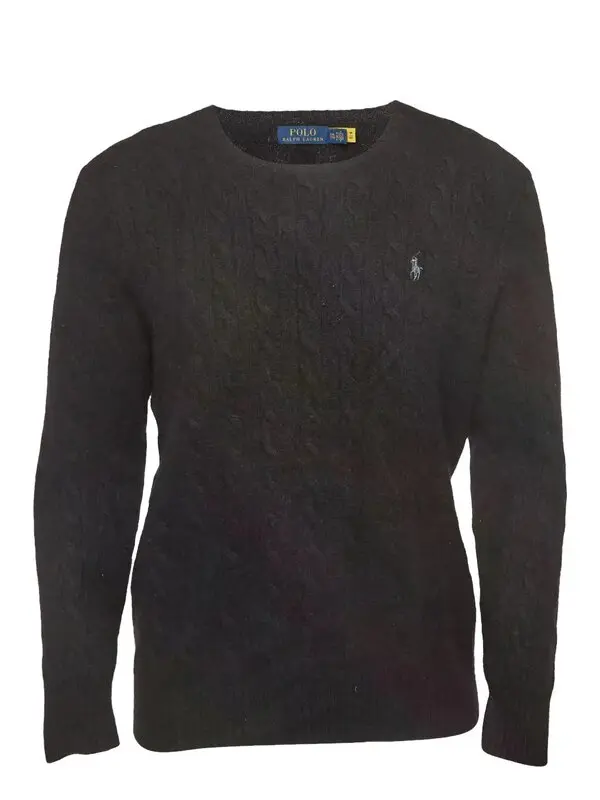 Polo Ralph Lauren Cable-knit Wool-cashmere Sweater - Black