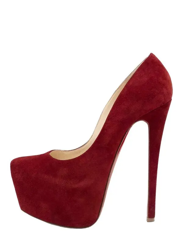 CHRISTIAN LOUBOUTIN 150mm Suede Platform Pumps - Red