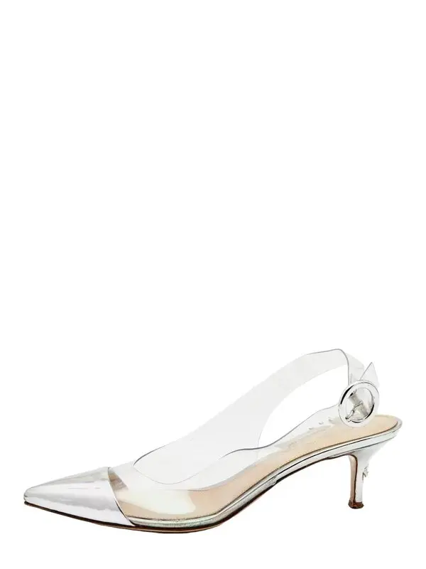 GIANVITO ROSSI Metallic Heeled Pumps - White