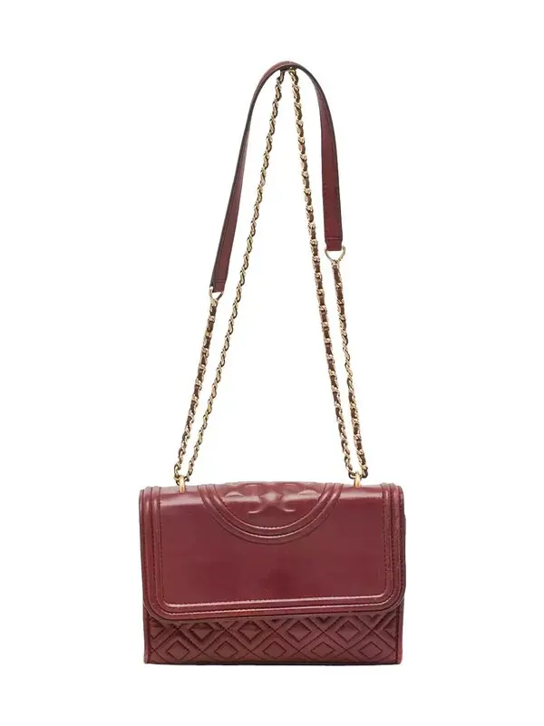 Tory Burch Diamond-quilted Leather Shoulder Bag - Red