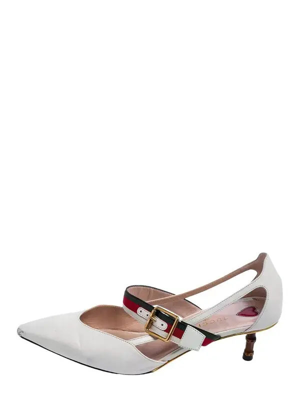 Gucci 55mm Pointed-toe Pumps - White