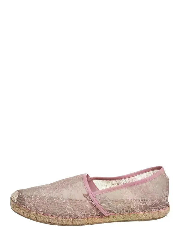 Valentino Garavani Floral-lace Espadrilles - Pink
