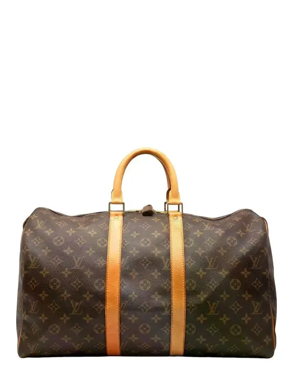 LOUIS VUITTON 1998 Monogram Keepall 45 Travel Bag - Brown