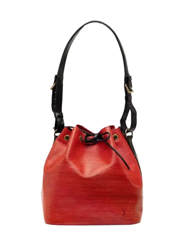 LOUIS VUITTON 1995 Epi Petit Bicolor Noe Bucket Bag - Red