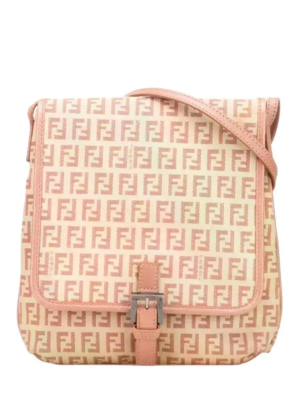 Fendi Zucchino Canvas Crossbody Bag - Brown