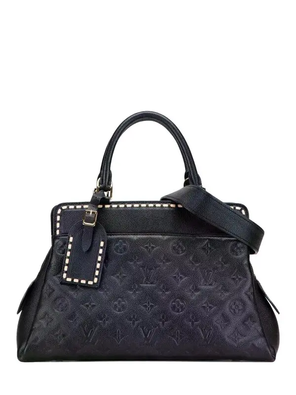 LOUIS VUITTON Monogram Empreinte Vosges Mm Satchel - Black
