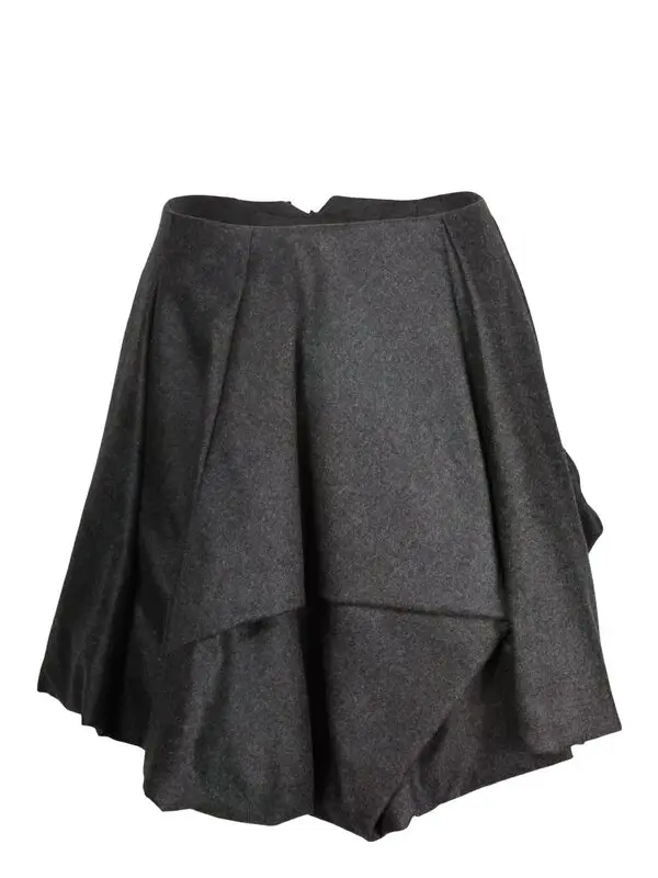 Alexander McQueen Draped Mini Skirt - Grey