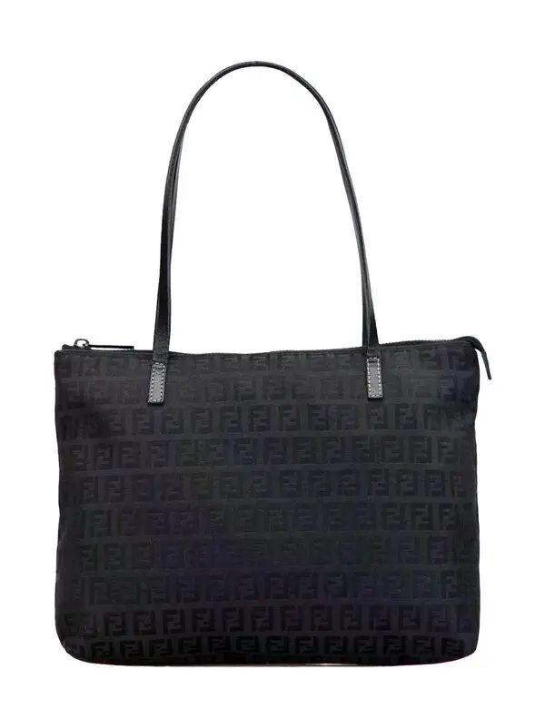 Fendi 2000-2010 Zucchino Canvas Tote Bag - Black