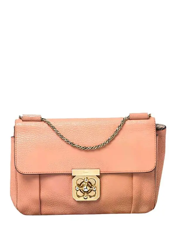 Chloé Elsie Flap Crossbody Bag - Orange