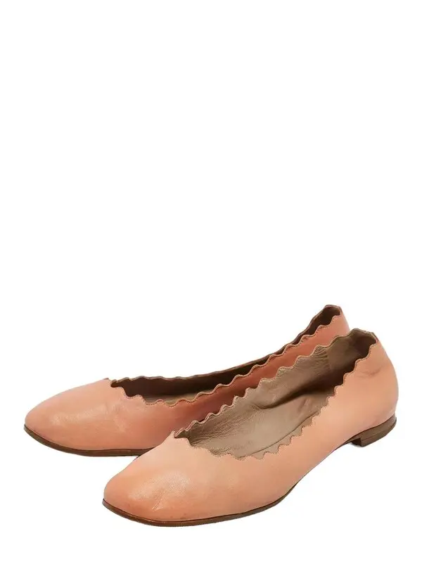 Chloé Lauren Leather Ballet Flats - Pink