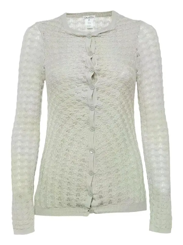 Oscar De La Renta Open-knit Cardigan - White